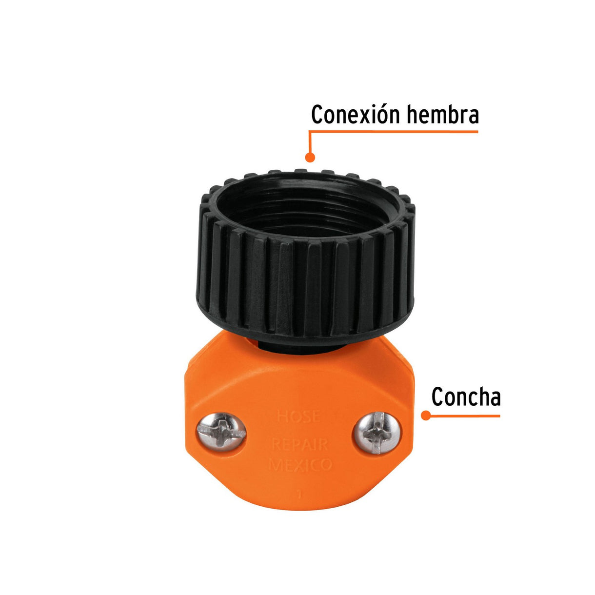 Conector 1/2" hembra ABS p/manguera | REF-1/2 | Truper | Online – ico ...