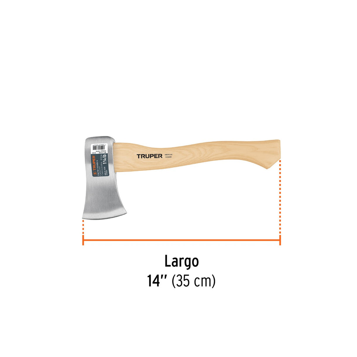 Hacha cazadora mango Hickory 14" | HC-1-1/4 | Truper | Online – ico.mx ...